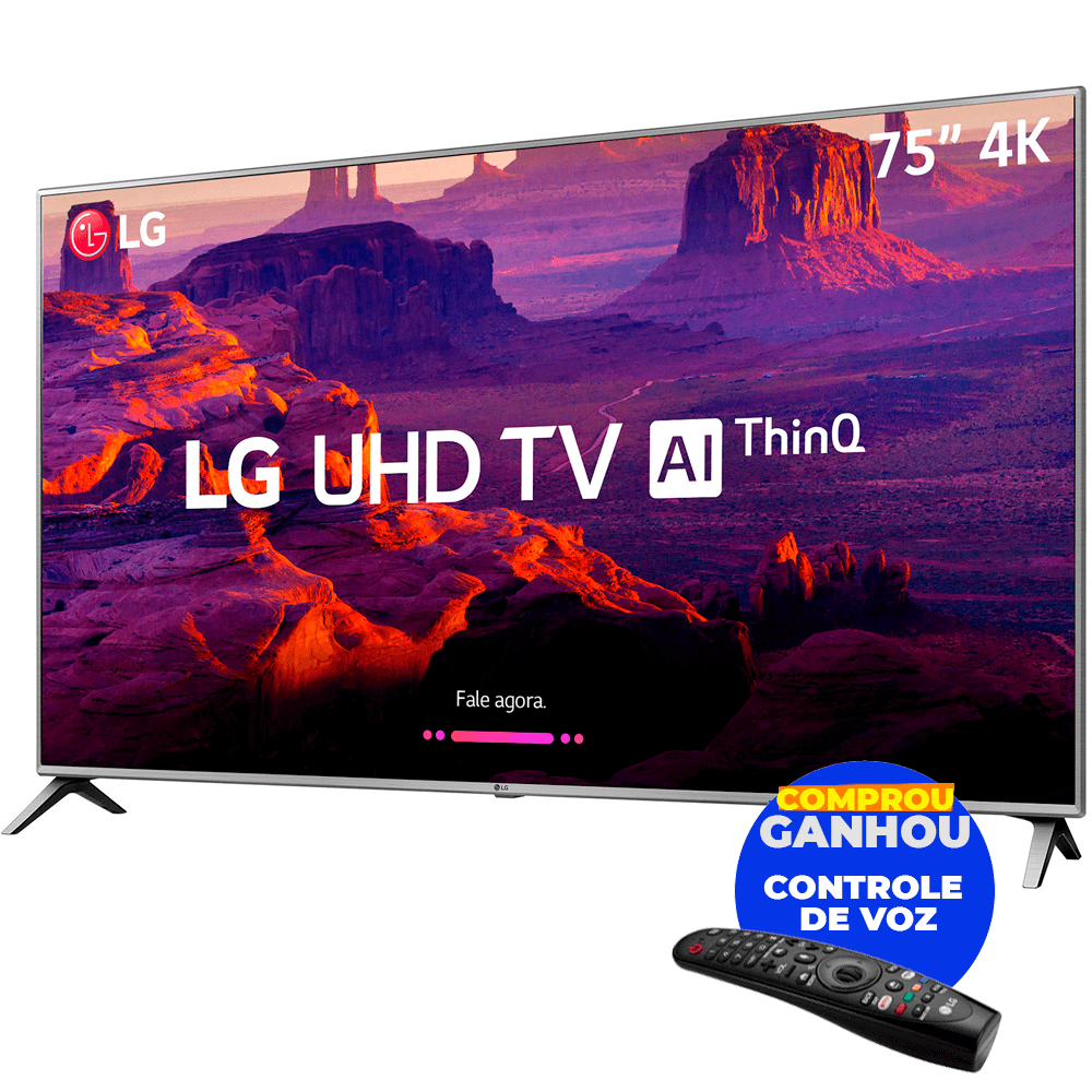 Smart TV LED LG 75" UltraHD 4k Inteligência Artificial, WebOS 4.0, Wi ...