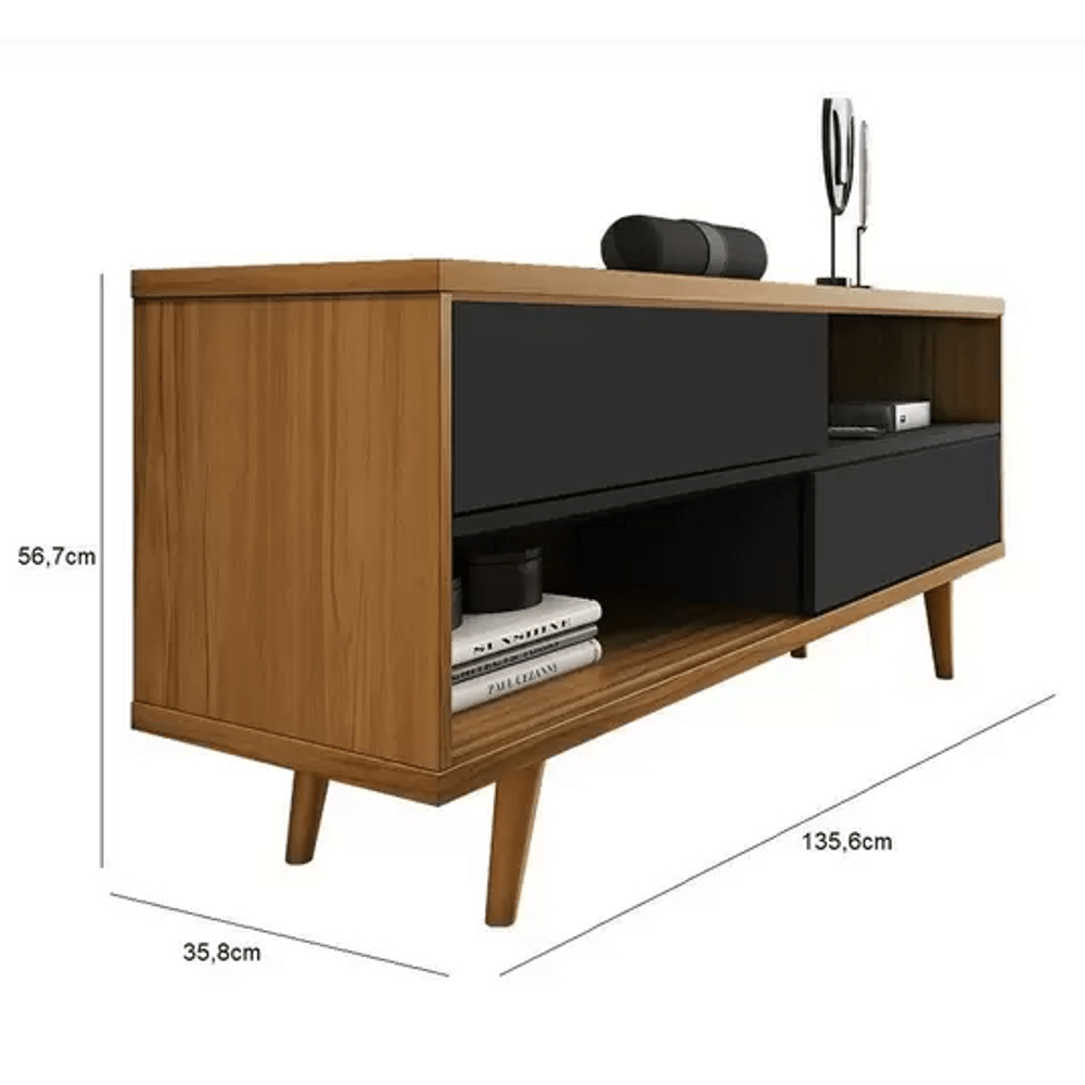 Painel NT 1185 e Rack NT1180 Para TV’s de 50” Notável Móveis - sipolatti